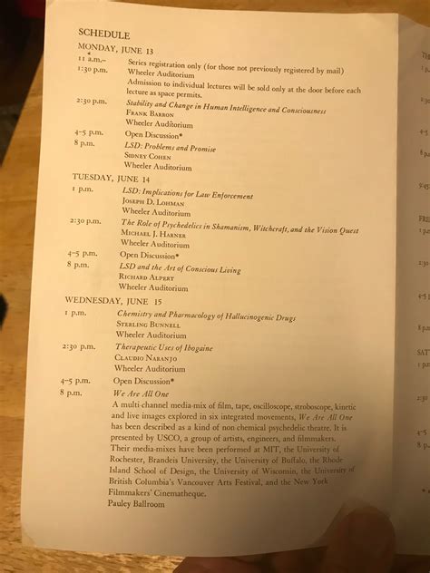 lsd conference brochure ucberkeley june 1966 uc berkeley