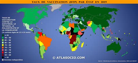 Carte Du Monde Taux De Vaccination Dtp Par État