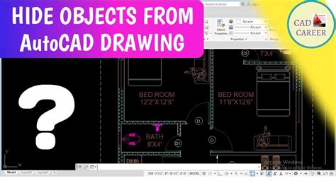 hide objects from autocad drawing isolate command temporarily hide