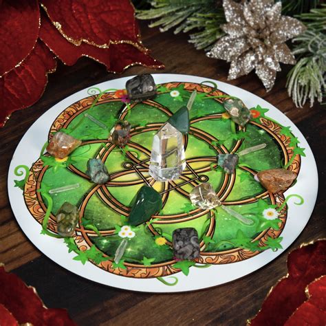 seed of prosperity crystal grid set for attracting greater