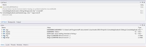 c opencv unhandled exception at 0x546f435c msvcr120d