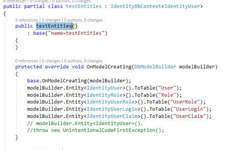 c the entity type identityuser is not part of the model