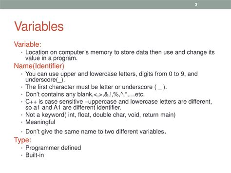 ppt variables and data types powerpoint presentation free download