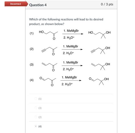 Solved Incorrect Question 4 0 3 Pts Which Of The Following