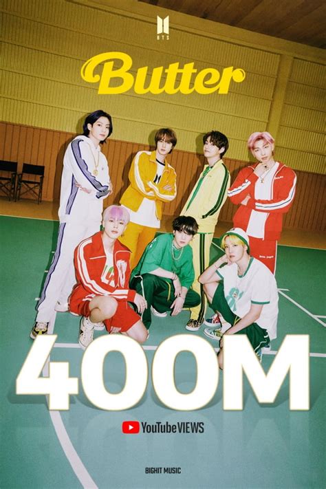 방탄소년단 Butter 핫100 5주 연속 1위 이어 Mv 4억 뷰 돌파 텐아시아