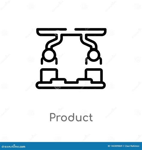 Outline Product Vector Icon Isolated Black Simple Line Element