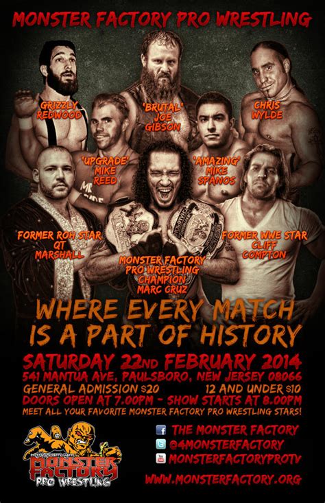 Monster Factory Pro Wrestling Event Poster By Theironskull On Deviantart