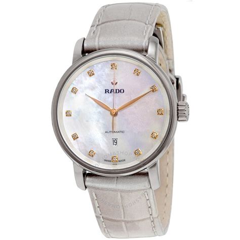 Rado Diamaster Mother Of Pearl Diamond Ladies Watch R14026935