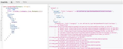 reactjs gatsby graphql error not defined by type