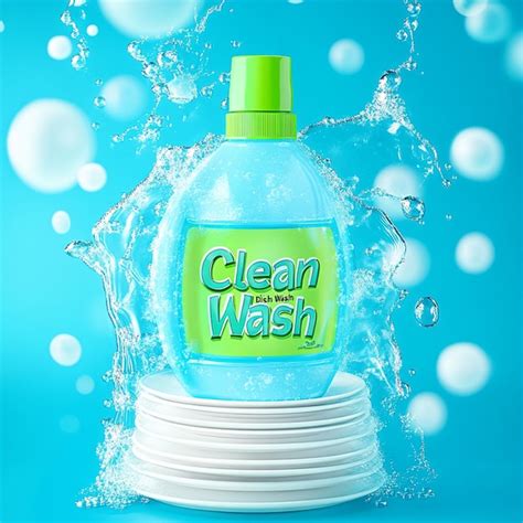 Squeaky Clean Dishes Powerful Dish Wash Premium Ai Generated Image
