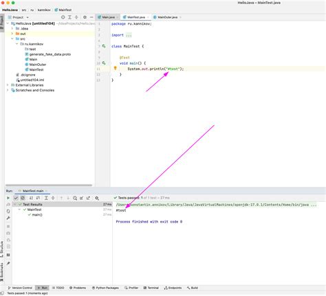 commaide intellij not showing lines that begin with in test