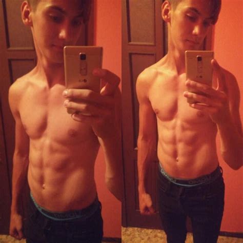 16 Year Old Body Flexing 9 Abs V Line Biceps Triceps Back Chest