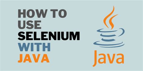 how to use selenium with java selenium using java