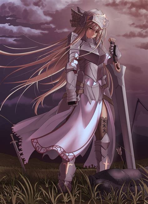Safebooru Girl Armor Armored Boots Arrow Breastplate Brown Eyes My