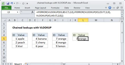Multiple Chained Vlookups Excel Formula Exceljet