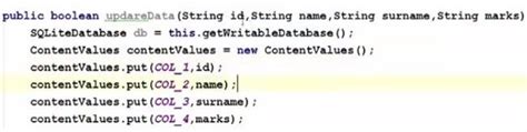 sqlite database update in android