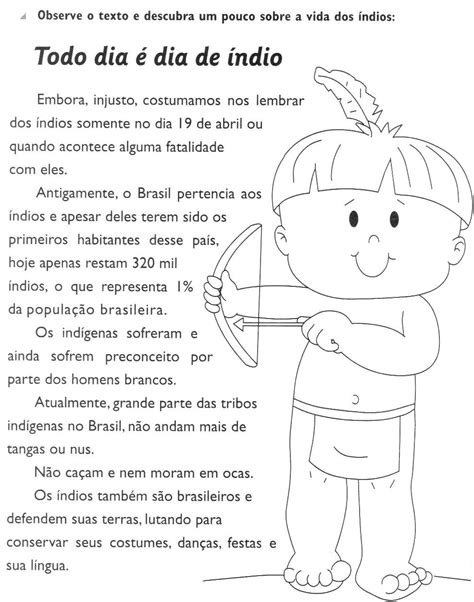 AlfabetizaÇÃo Divertida Dia Do Índio Atividades