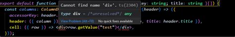 reactjs tanstack react table cannot return tsx from cell function