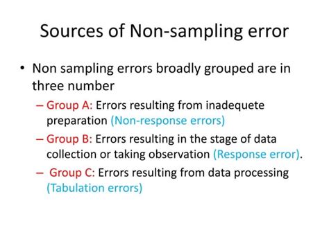 stat 3203 sampling errors and non sampling errors ppt