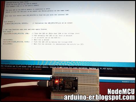 arduino er blink nodemcu on board led using arduino ide