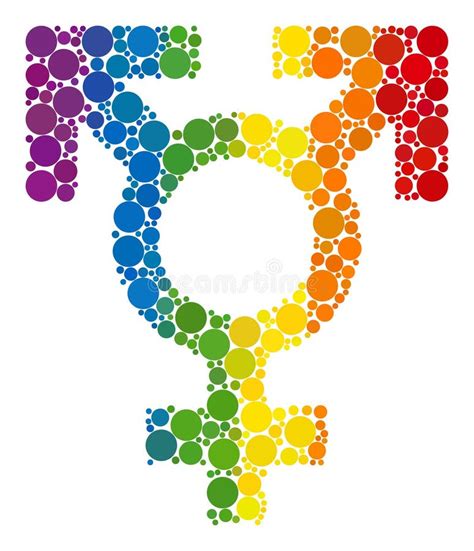 Spectrum Polyandry Symbol Composition Icon Of Circles Stock Vector