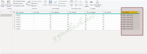 how to concatenate text to columns in power query