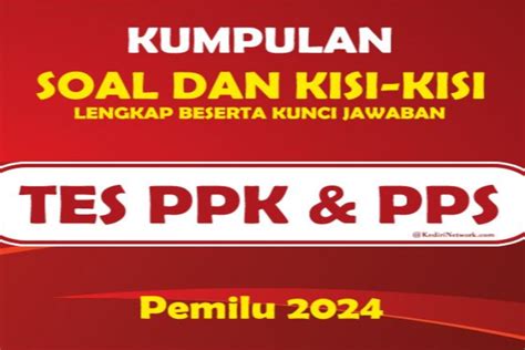 Kunci Jawaban Contoh Soal Ppk Dan Pps Pemilu 2024 Lengkap Dengan
