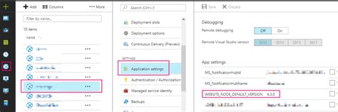 updating local windows10 and azure nodejs version and