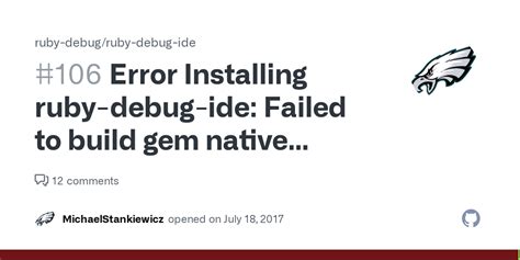 error installing ruby debug ide failed to build gem native extension