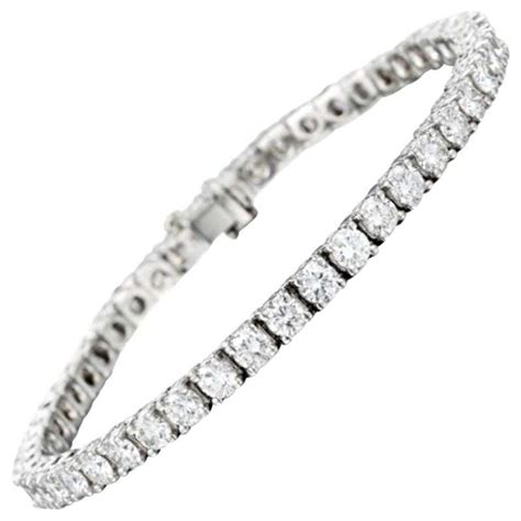 Cartier Essential Lines Tennis Bracelet In 18 White Gold 3 42 Carat For