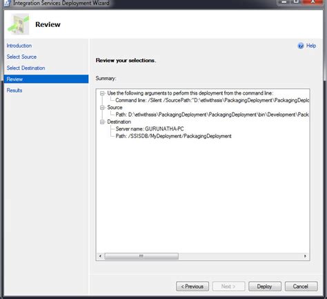 use of parameters and environment variables with project