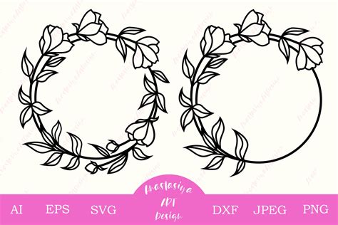 Frame Clipart Monogram Frame Circle Frame Paper Cut Template Svg Files