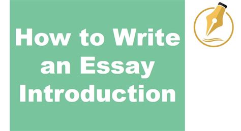 How To Write An Essay Introduction