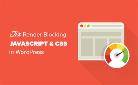 how to repair javascript and also css causing render blocking in