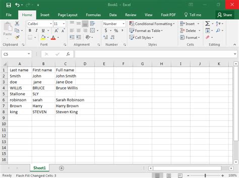 flash fill computer applications for managers