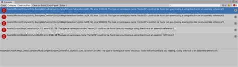 the type or namespace name vector2d could not be found are you