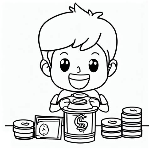 Dibujo De Pagar Dar Y Recibir Dinero Para Colorear Colorear Dibujos