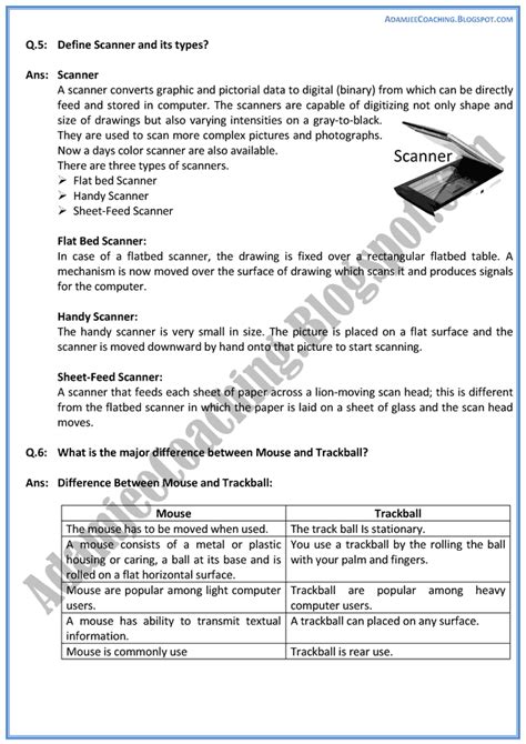 adamjee coaching input output devices descriptive