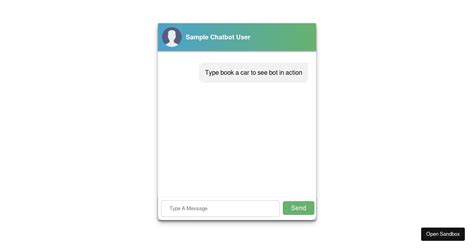 chatbot with react codesandbox