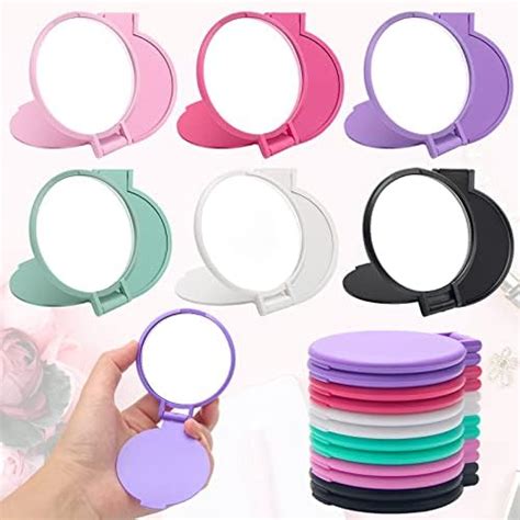 Lurrose 2pcs Compact Mirror Small Round Glass Mirror