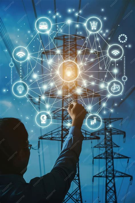 Premium Photo A Smart Grid Infrastructure With Iot Sensors Managing