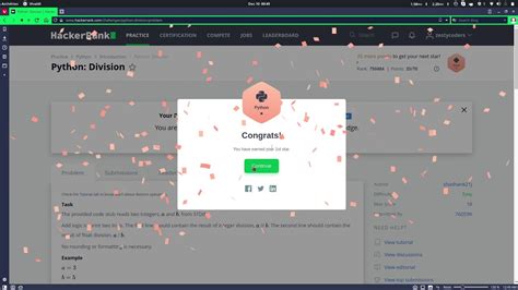 hackerrank python division problem youtube