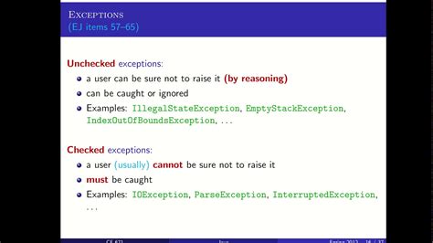 java exceptions and assertions youtube