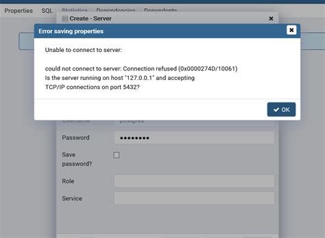 django unable to connect to server pgadmin 4 stack overflow