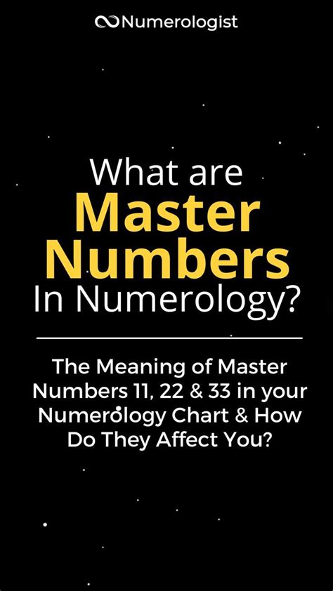 Your Numerology Chart The Meaning Of Master Numbers 11 22 And 33