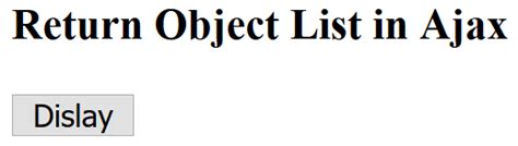 return object list in ajax in jsp servlet learn