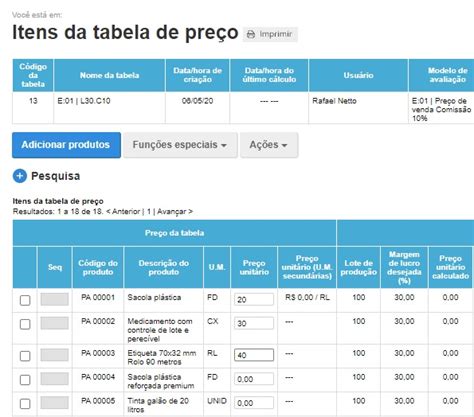 Guia Rápido Tabelas De Preço Nomus
