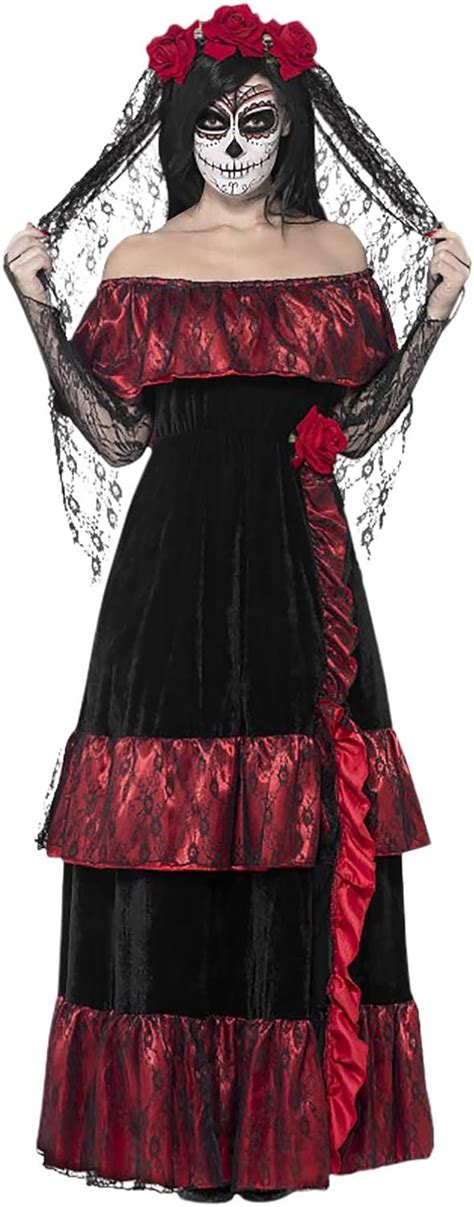 Net Toys Disfraz Sugar Skull Vestido De Novia Gótica Xl 48 50 Outfit
