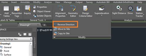 how to reverse alignment autodesk community