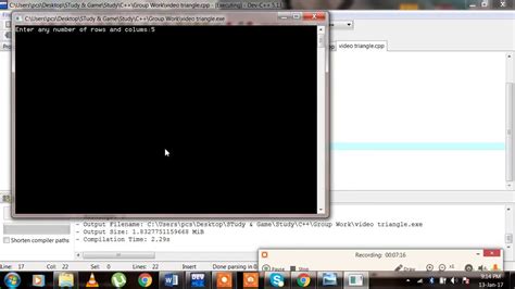 c program to make triangle youtube